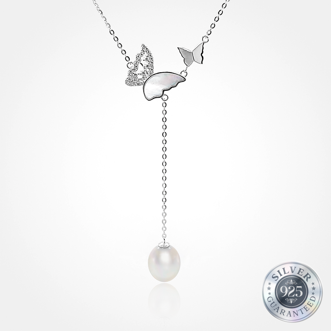 925 Silver Fly High Butterfly Pearl Pendant – Borneo Pearls